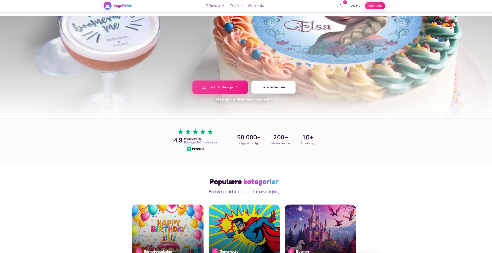 CakePrint.dk — Design din egen kageprint