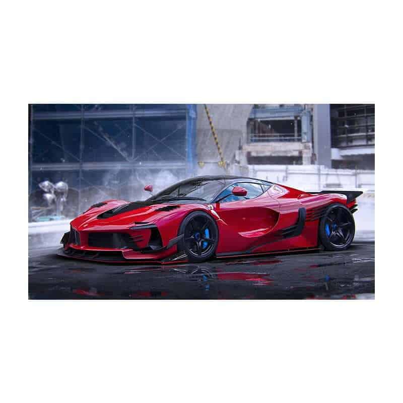 Biler Ferrari A4, sukkerprint / kageprint med tekst - CakePrint.dk