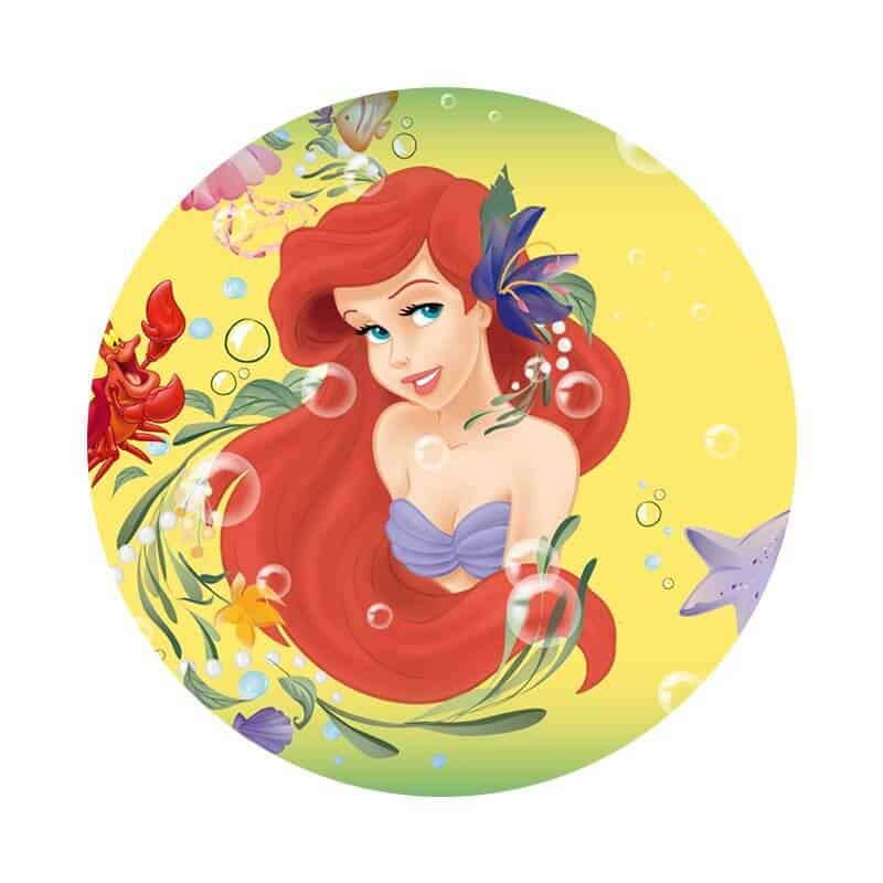 Lille havfrue 4 5 cm, sukkerprint / kageprint med tekst, 15 STK - CakePrint.dk