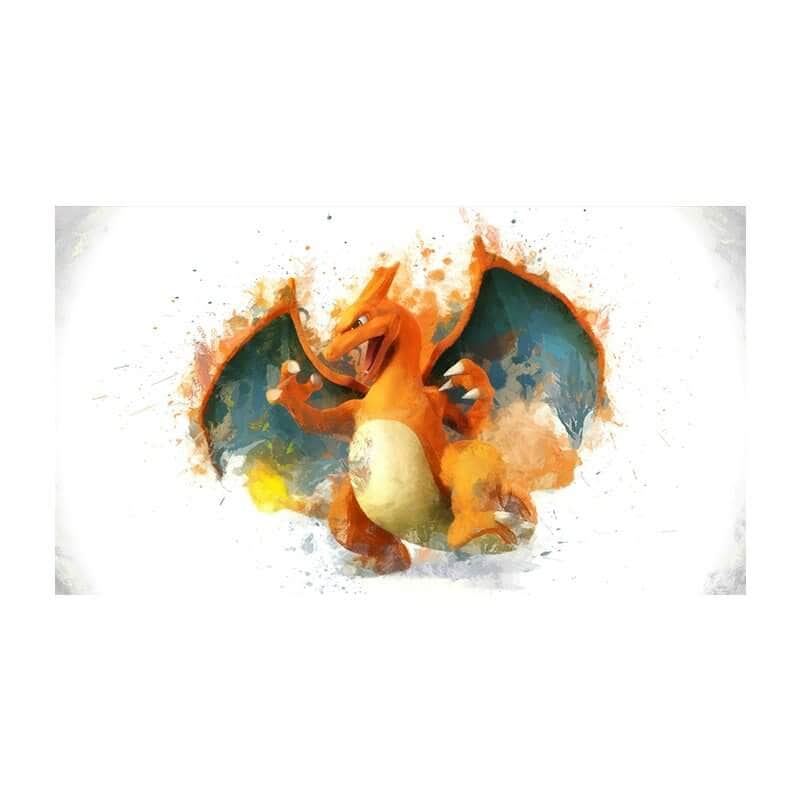 Pokemon Charizard digital A4, Sukkerprint / Kageprint med tekst ...