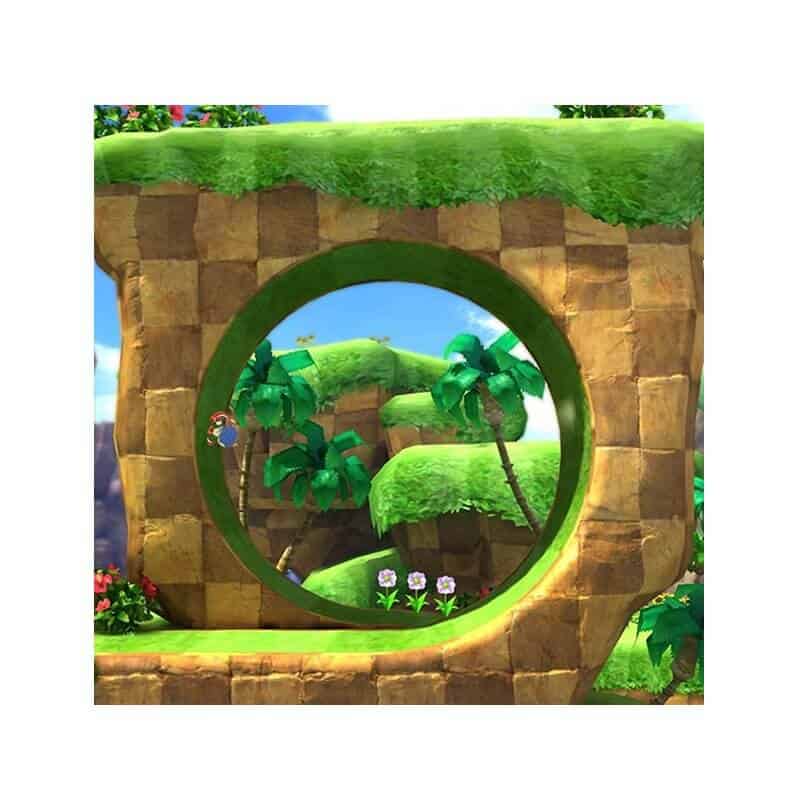 Sonic The Hedgehog green loop 19×19 cm, sukkerprint / kageprint med ...