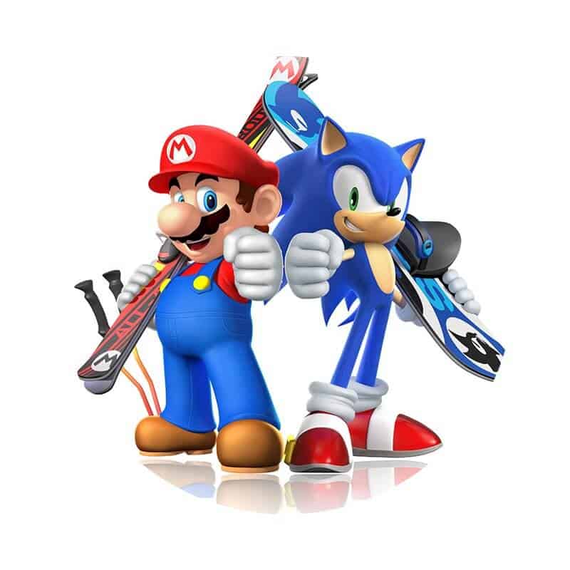 Super Mario and Sonic 19 cm, sukkerprint / kageprint med tekst ...
