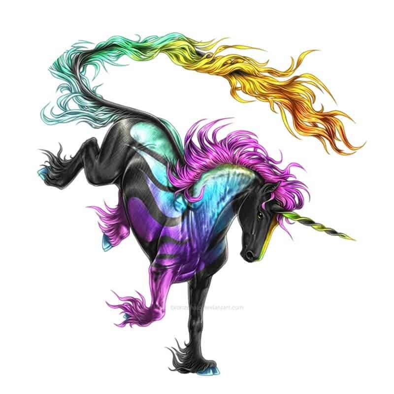 Unicorn wally A4, sukkerprint / kageprint med tekst - CakePrint.dk