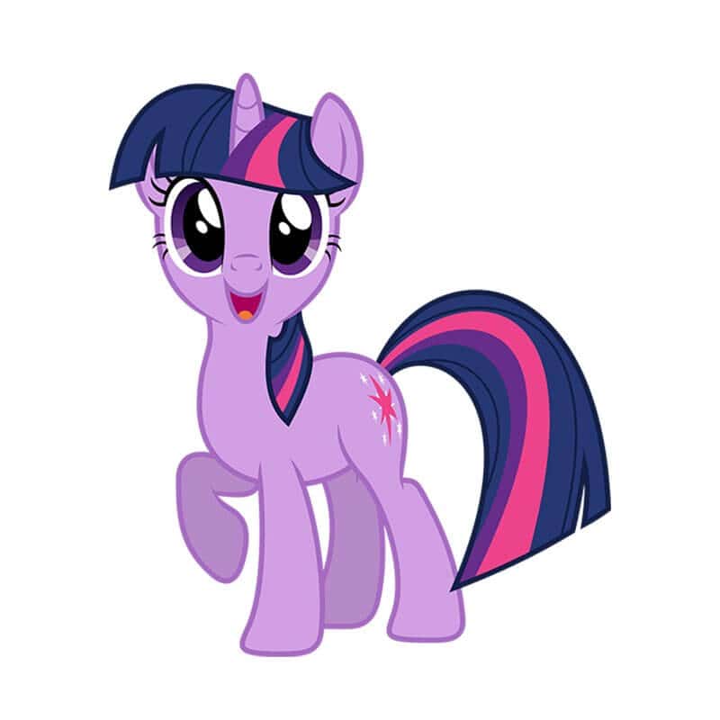 Unicorni A4, sukkerprint/ kageprint med tekst - CakePrint.dk